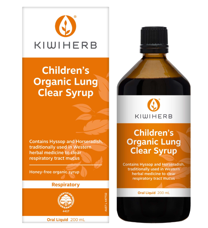Kiwiherb Children’s Organic Lung Clear Syrup 200ml — Luxe Tribe Wellness Dispensary