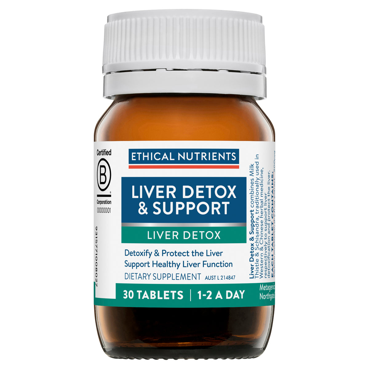 Ethical Nutrients Liver Detox & Support 30Tabs — Luxe Tribe Wellness ...